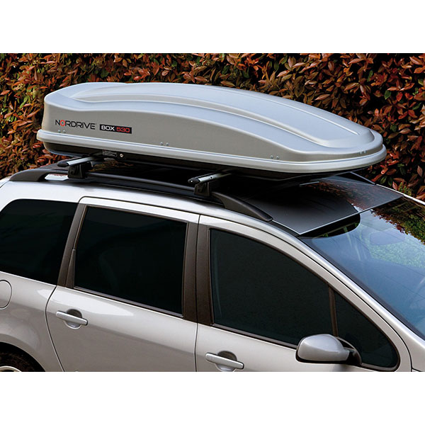 Krovni kofer roof box Nordrive 530 litara – siva sjajna