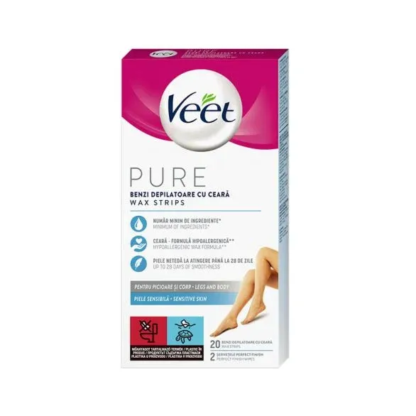 Veet Pure trake za depilaciju nogu 20 komada