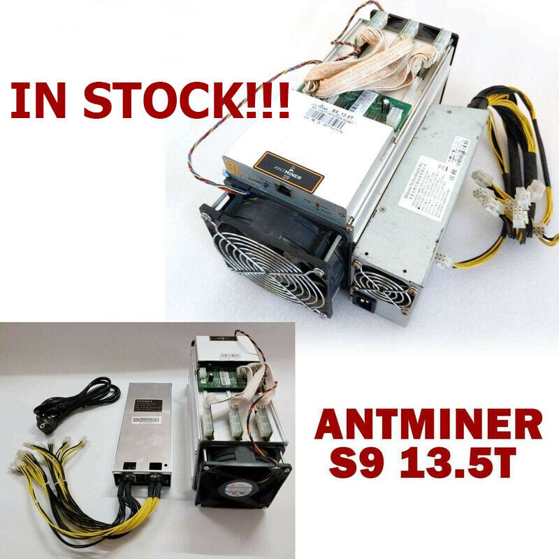 Bitmain btc Antminer asic S9 13.5T SHA256 + Psu