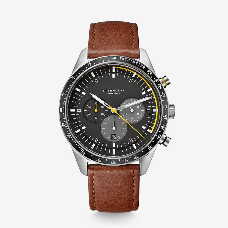 STERNGLAS Tachymeter Quartz Black 42m muški sat