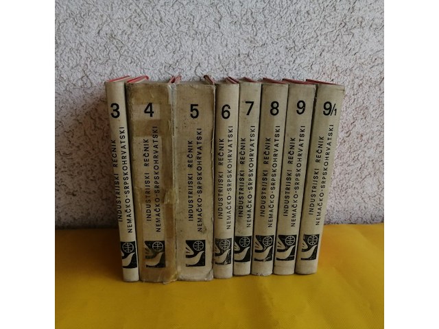 Industrijski rečnik nemačko srpskohrvatski 8 knjiga