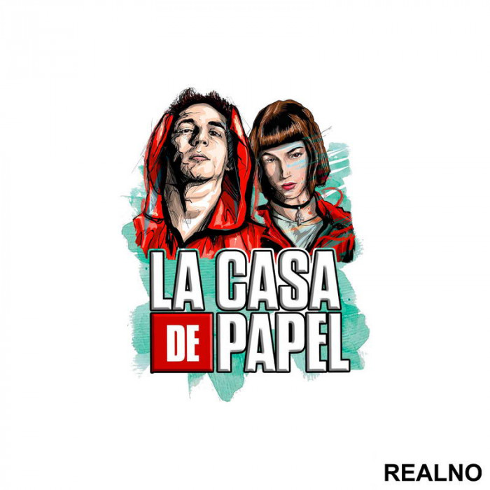 RIO AND TOKIO - TOKYO PAINT SPLASH - LA CASA DE PAPEL - MONEY HEIST - NALEPNICA