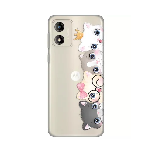 Silikonska futrola - maska print Skin za Motorola Moto E13 Cats