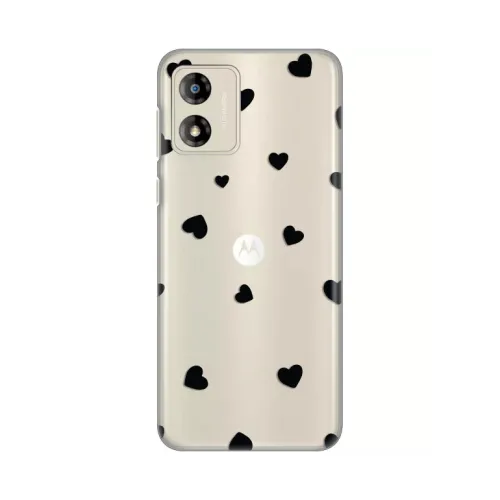 Silikonska futrola - maska print Skin za Motorola Moto E13 Hearts