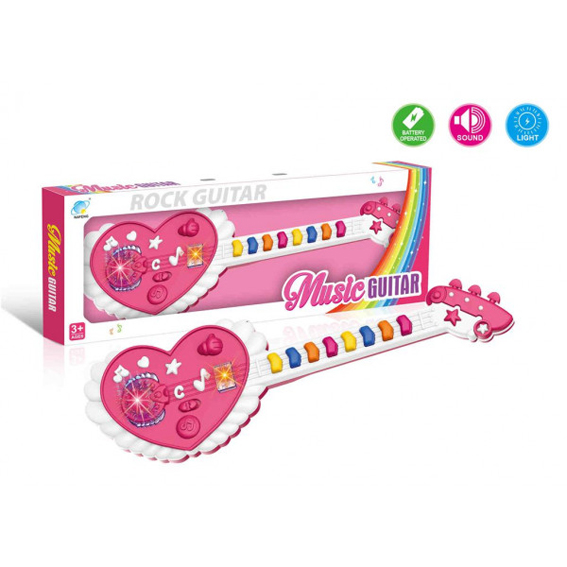 Gitara sa svetlom i muzikom roze 297254