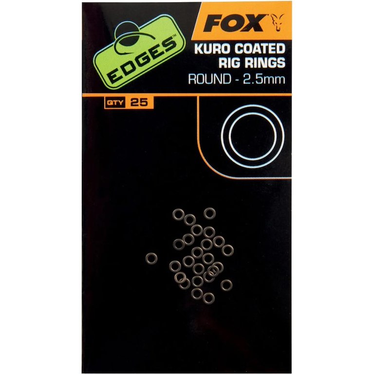 FOX EDGES KURO COATED RIG RINGS 2.5MM SMALL