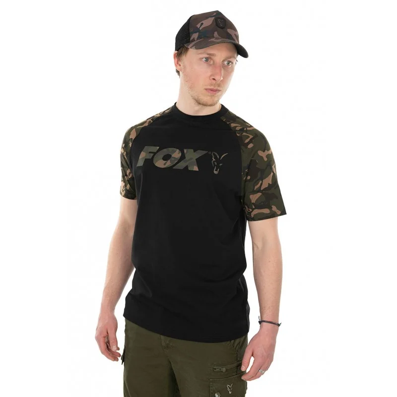 FOX BLACK CAMO RAGLAN T VEL.XL