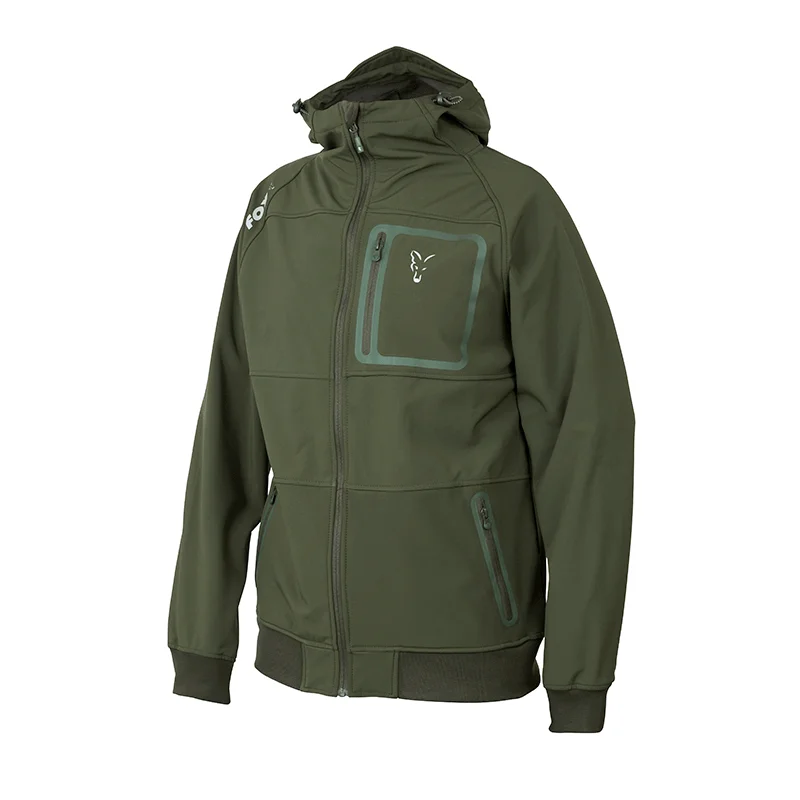 FOX COLLECTION GREEN & SILVER SHELL HOODIE-XL