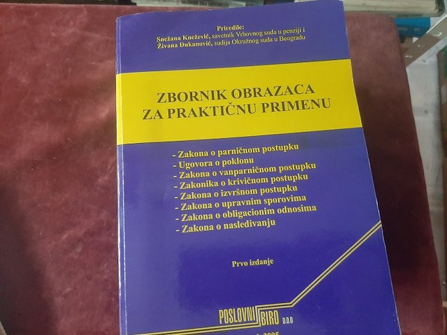 164 Zbornik obrazaca za praktičnu primenu