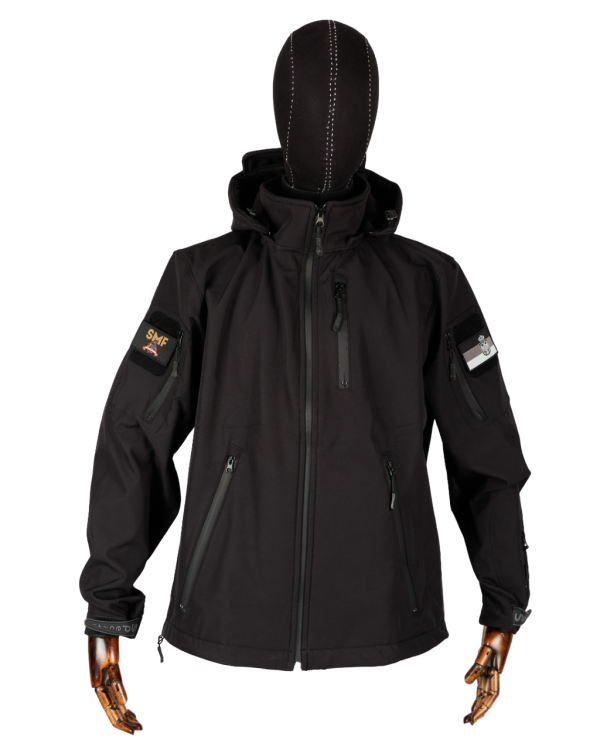 Crna Taktička jakna Softshell (vodoodbojna i vetroodbojna)