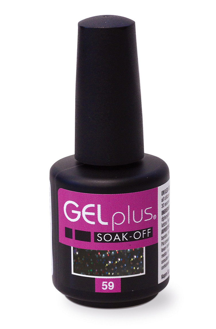 GEL LAK 15ML N.59 GLITTER BLACK