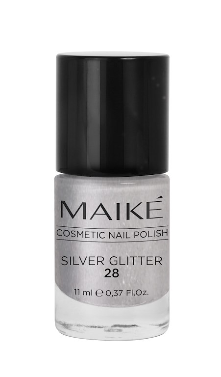 MAIKE LAK ZA NOKTE28 SILVER GLIT