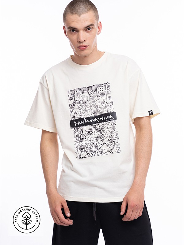 T-shirt "Pandemonium" - Off White
