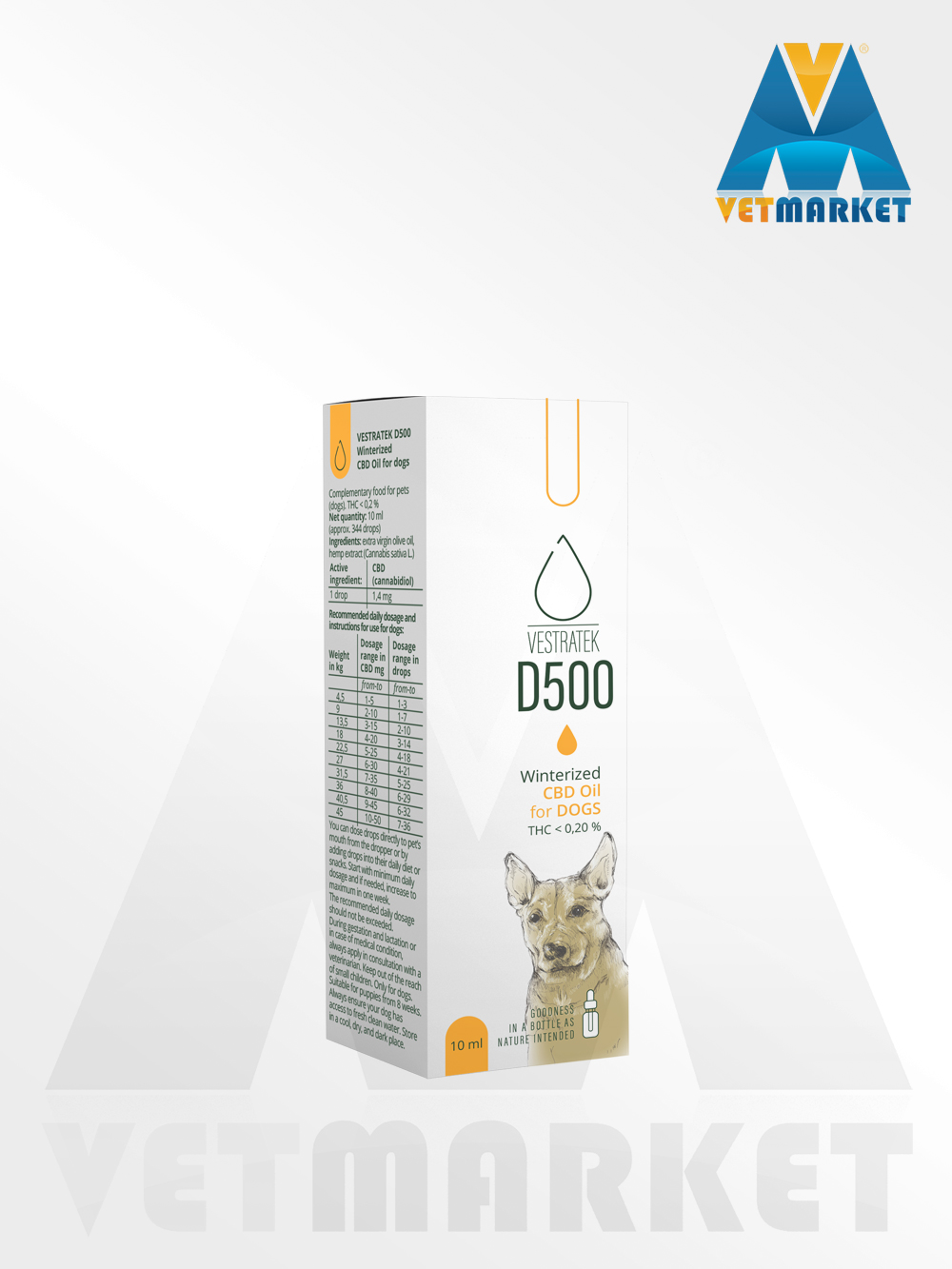 VESTRATEK D500 CBD ulje za pse 10ml