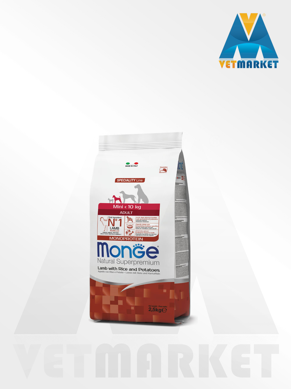 MONGE NATURAL SUPREMIUM Mini Adult jagnjetina/pirinač/krompir 7.5kg