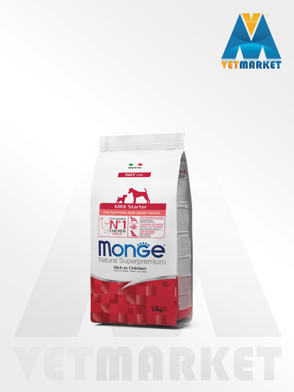 MONGE NATURAL SUPREMIUM Mini Starter piletina 1.5kg