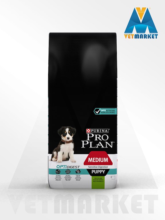 PURINA PRO PLAN Dog Medium Puppy Sensitive Digestion – jagnjetina 12kg