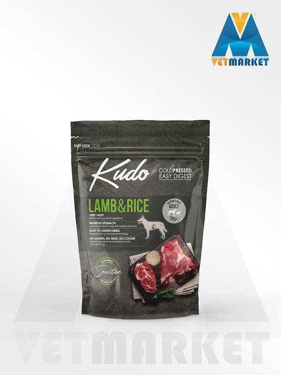 KUDO LAMB & RICE ADULT MEDIUM & MAXI 3kg