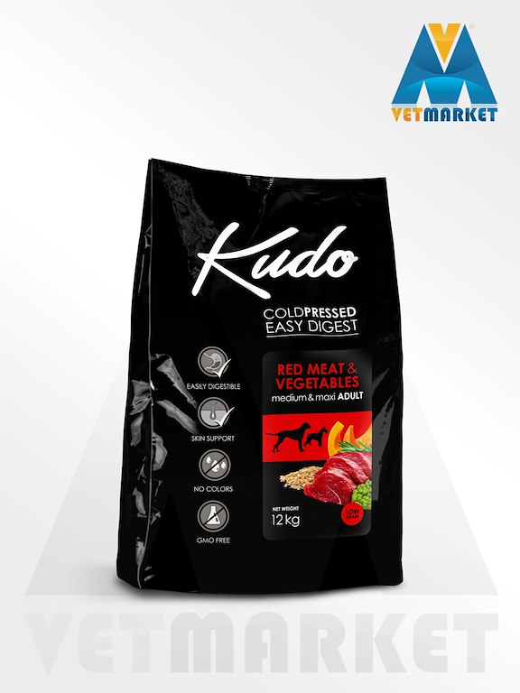 KUDO RED MEAT & VEGETABLES MEDIUM & MAXI ADULT 12kg