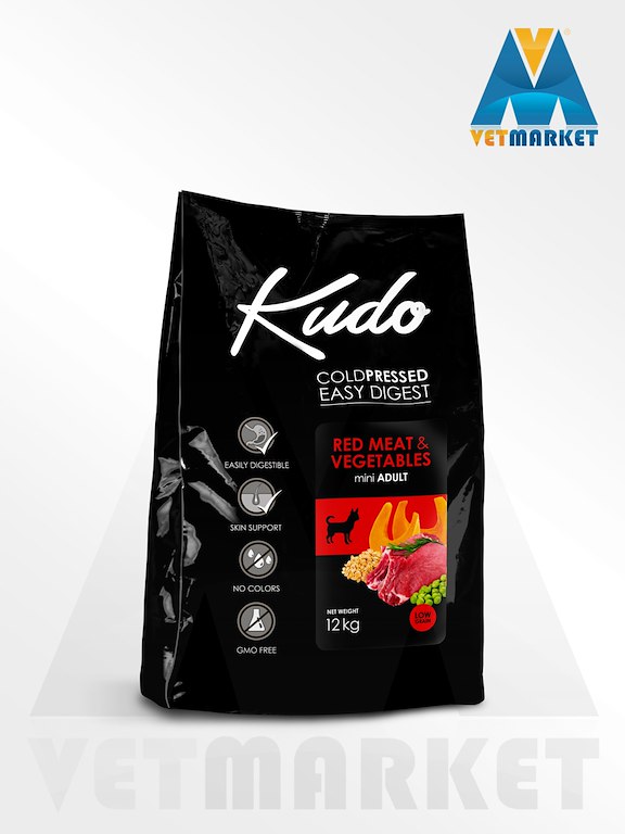 KUDO RED MEAT & VEGETABLES MINI ADULT 12kg