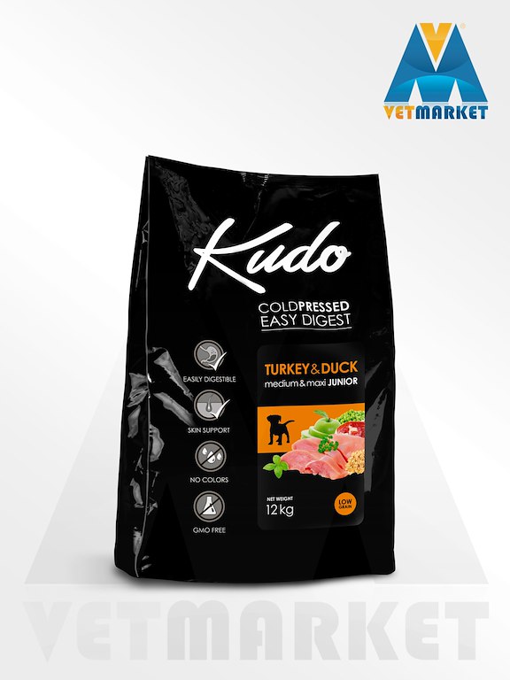 KUDO TURKEY & DUCK MEDIUM & MAXI JUNIOR 12kg