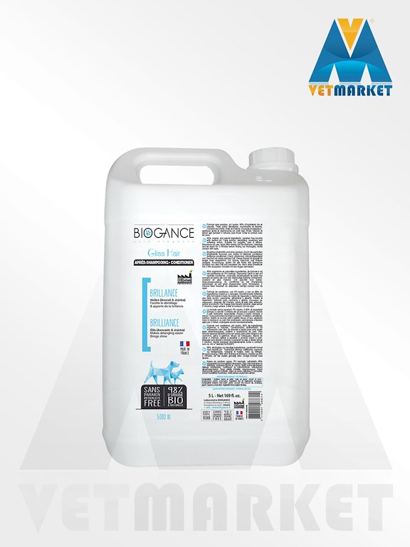 BIOGANCE GLISS HAIR CONDITIONER DOG-CAT 5l