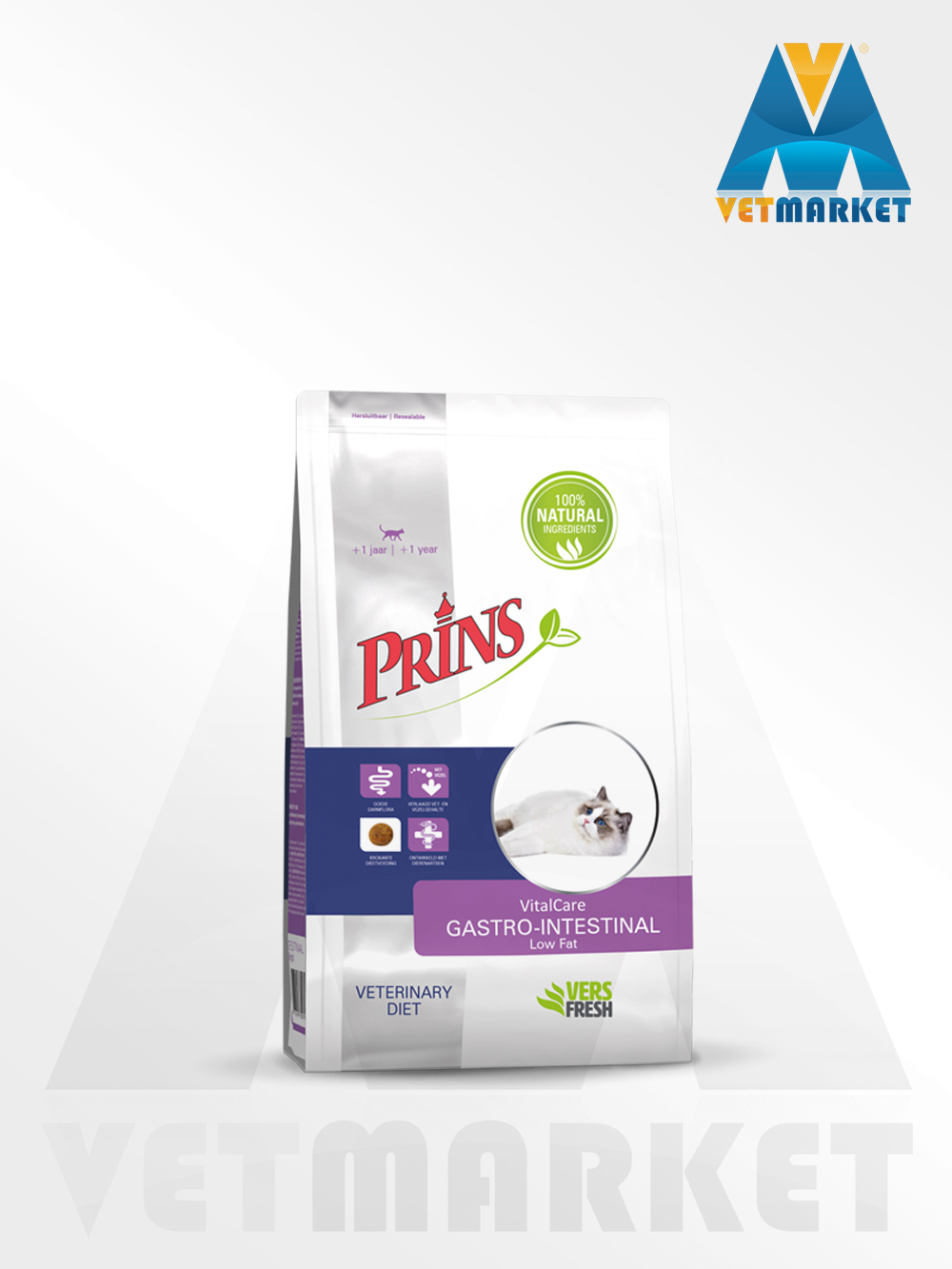 PRINS GASTRO-INTESTINAL LOW FAT CAT 1.5kg