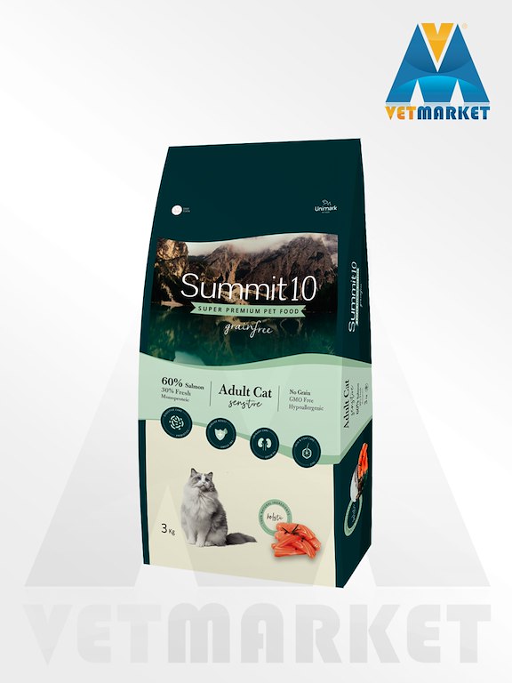 SUMMIT CAT GRAIN FREE SENSITIVE Salmon & Potato 3kg