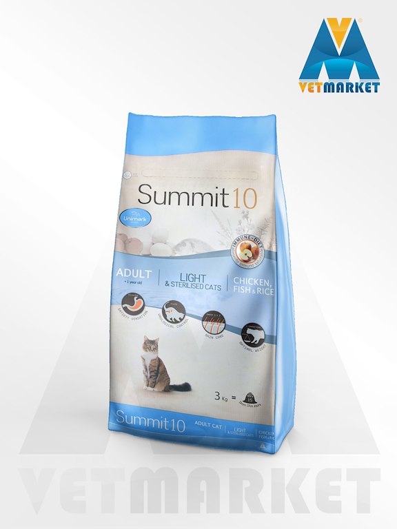 SUMMIT CATS LIGHT&STERILISED Chicken, Fish & Rice 3kg