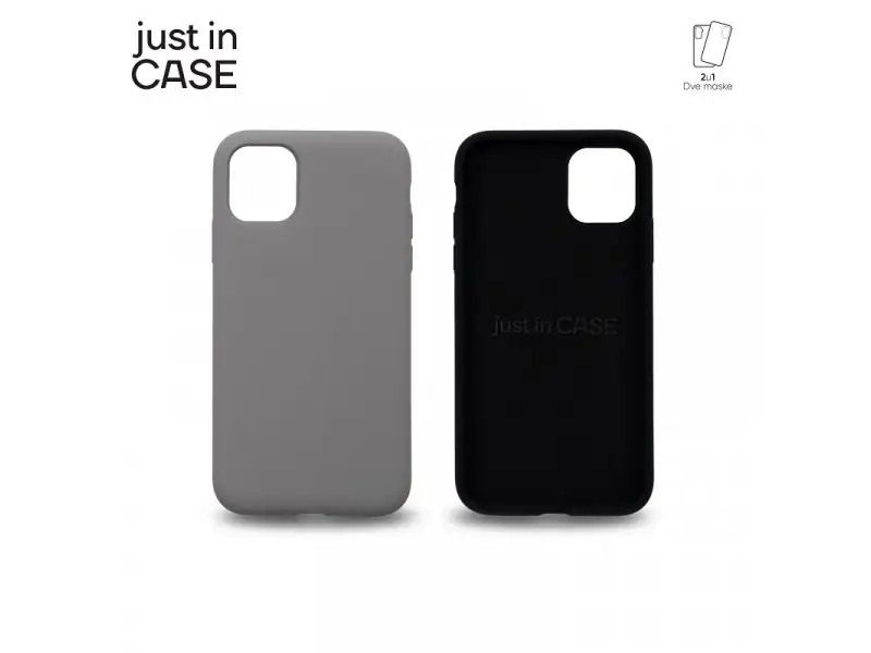 JUST IN CASE 2U1 EXTRA CASE MIX PLUS PAKET CRNI ZA IPHONE 11