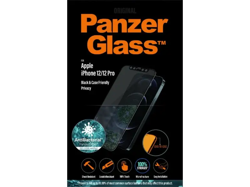 PANZER GLASS ZAŠTITNO STAKLO CASE FRIENDLY PRIVACY AB ZA IPHONE 12/12 PRO