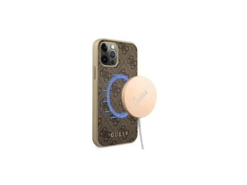 GUESS FUTROLA ZA IPHONE 13 PRO BROWN 4G COLLECTION MAGSAFE