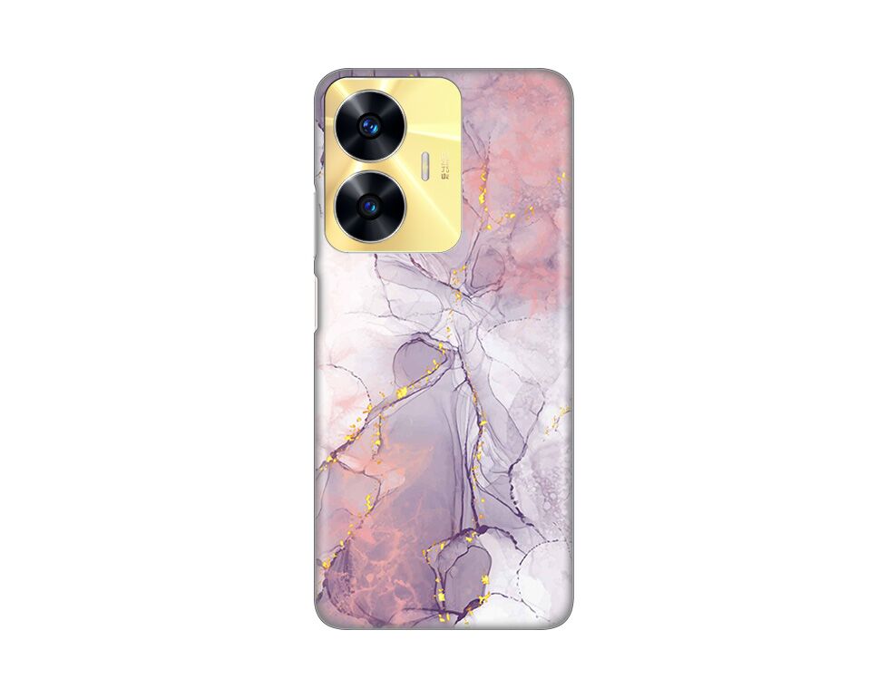Silikonska futrola PRINT - Realme C55 Pink Marble