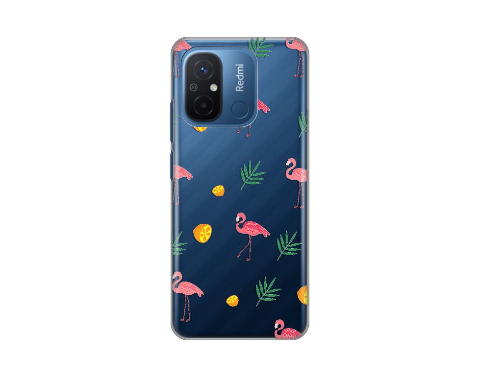 Silikonska futrola PRINT Skin - Xiaomi Redmi 12C Flamingo