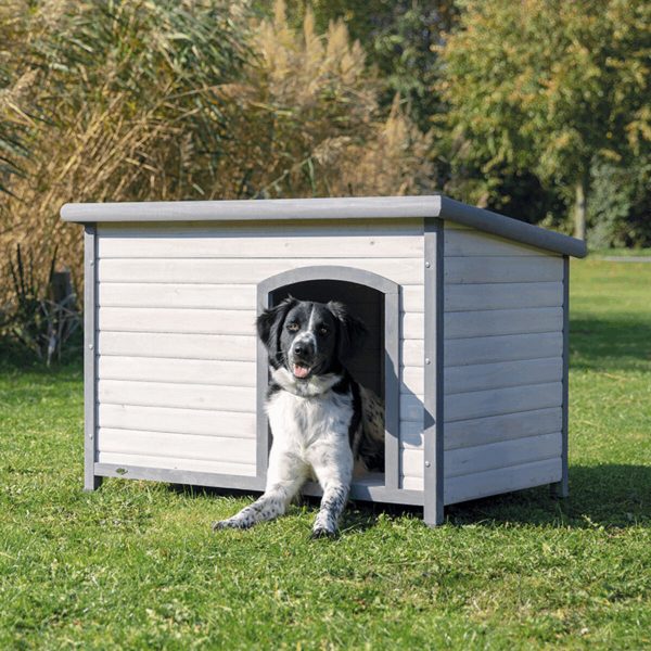 Trixie® Drvena kućica za pse Kennel 116*82*79 cm sivo bela