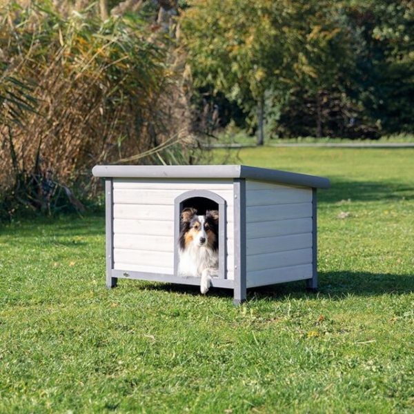 Trixie® Drvena kućica za pse Kennel 85*58*60 cm belo siva