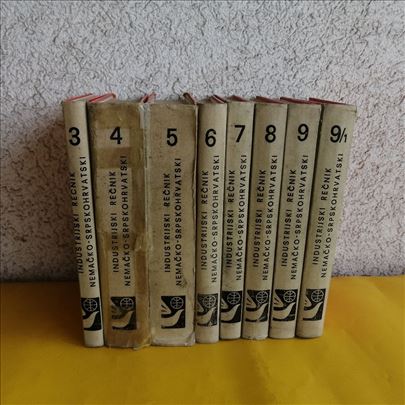 Industrijski rečnik nemačko srpskohrvatski 8 knjig
