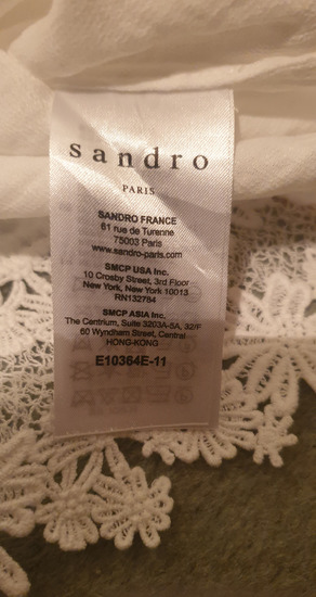 SANDRO Paris original bluza sa čipkom S-M sniž