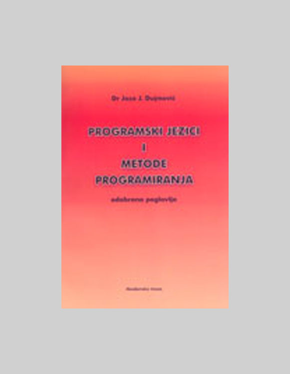 Programski jezici i metode programiranja – odabrana poglavlja