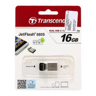 Transcend OTG flash memorija 16GB USB-Micro srebrna