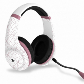 PS4 Rose Gold Edition Stereo Gaming Headset - Abstract White