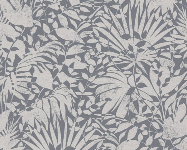 A.S. CRÉATION WALLPAPER «FLORAL, GREY, METALLIC, SILVER» 388314