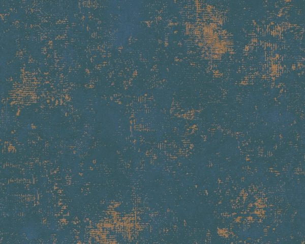 A.S. CRÉATION WALLPAPER «UNI, BLUE, BRONZE, METALLIC» 388326