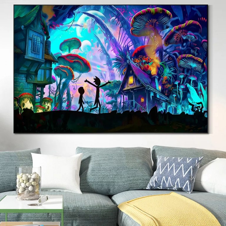 Rick and Morty poster zidni na platnu 70 x 100 cm