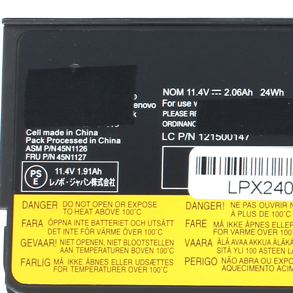 Baterija za laptop Lenovo X240, X250, X260, T550 11.1V 24W (slim)