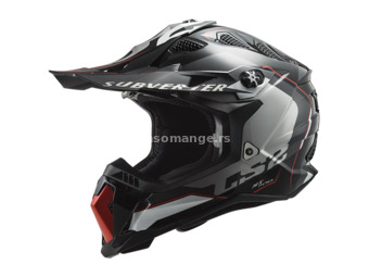 Kaciga LS2 Cross MX700 SUBVERTER ARCHED crno sivo titanium - L