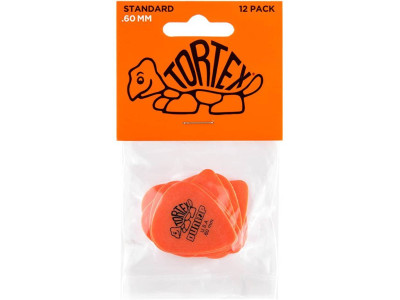 Jim Dunlop TORTEX® STANDARD PICK .60MM 418P060 (12 Pack)