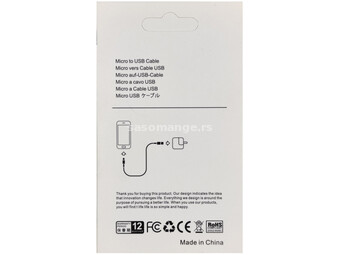 CCP-mUSB2-AMBM-1.0M ** Gembird USB 2.0 microUSB na USB kabl 1m, White (111) 43277