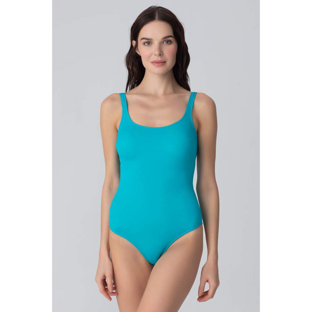 Jabo Straight Color Back Open Back Swimsuit