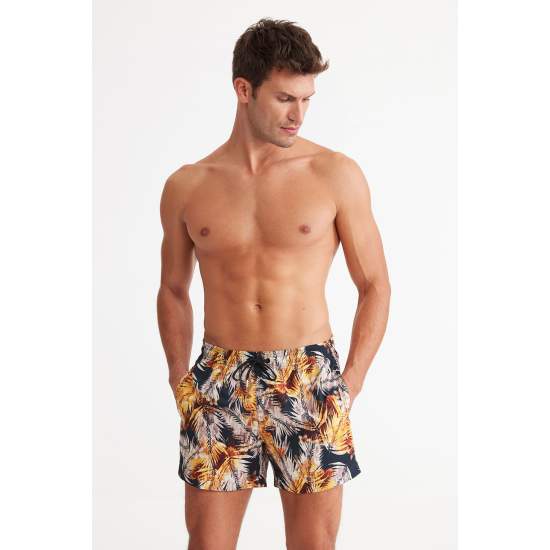 Nord Leaf Patterned Marine Shorts